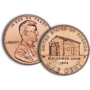 2009 P Lincoln Cent 50-coin Bankroll - NEW LOG CABIN Cent Seller Uncirculated