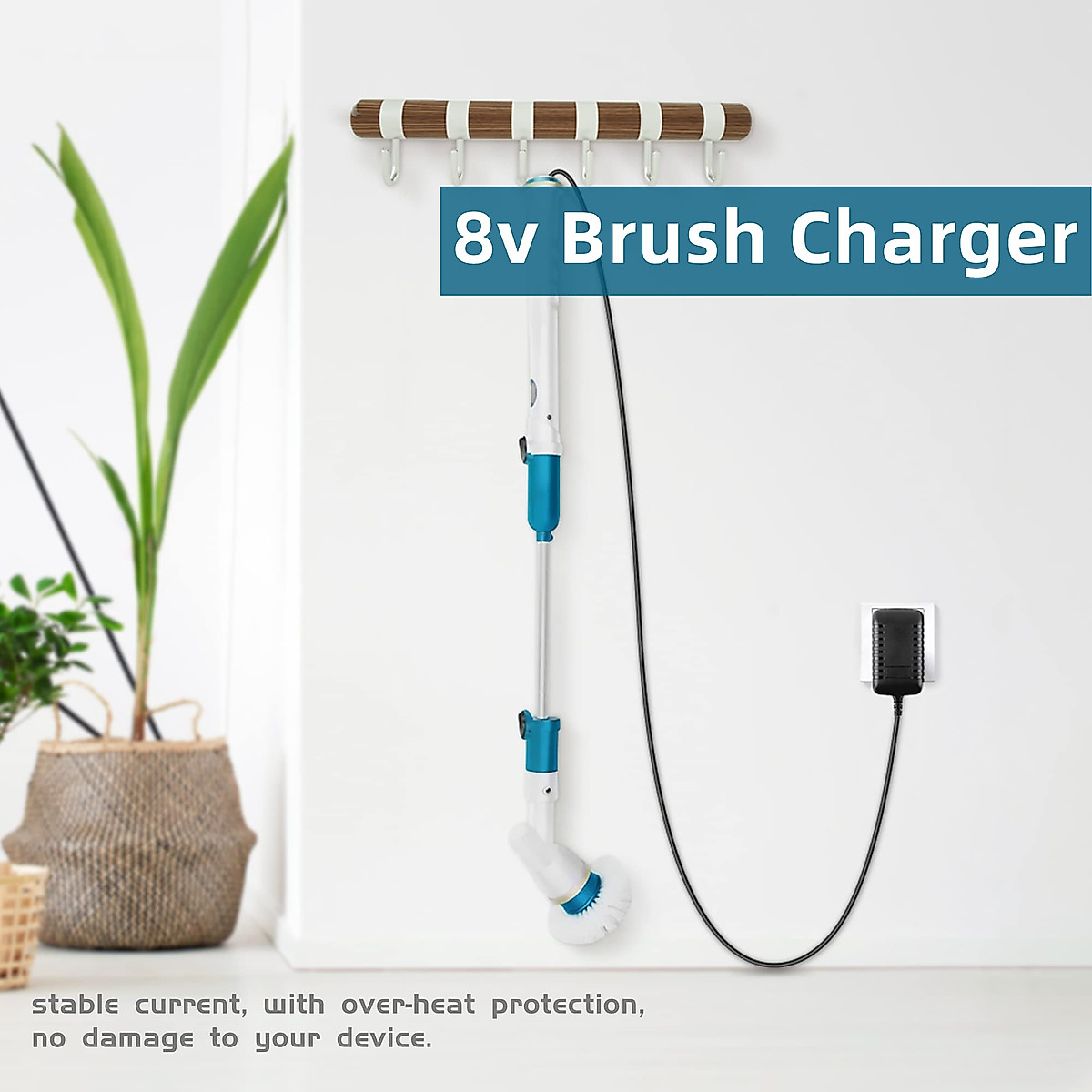 SLLEA 8V DC Adapter Replacement for Hurricane SpinScrubber Spin Scrubber Brush Charger Power Cord