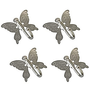 yyangz Butterfly Hook 4Set Stainless Steel Cute Butterfly Shaped Single Hooks, Clothes Hook, Cap Hook,Kitchen Toilet Universal Hook, Decorative Hook, Butterfly Towel Hook