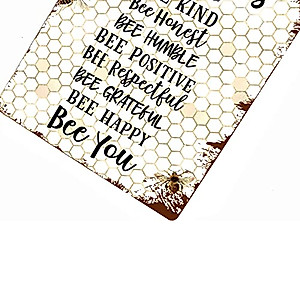 Be Kind Honey Bee Decor Bumble Bee Decor Be Kind Sign Bee Decor Honey Bee Decor Classroom Art Metal Signs Funny 8X12 Inches
