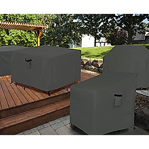 ABCCANOPY Waterproof Outdoor Patio Table Set Cover Lawn Patio Furniture Covers Heavy Duty UV Resistant Dust Proof Protective Covers, 60" Lx 60" Wx 23" H