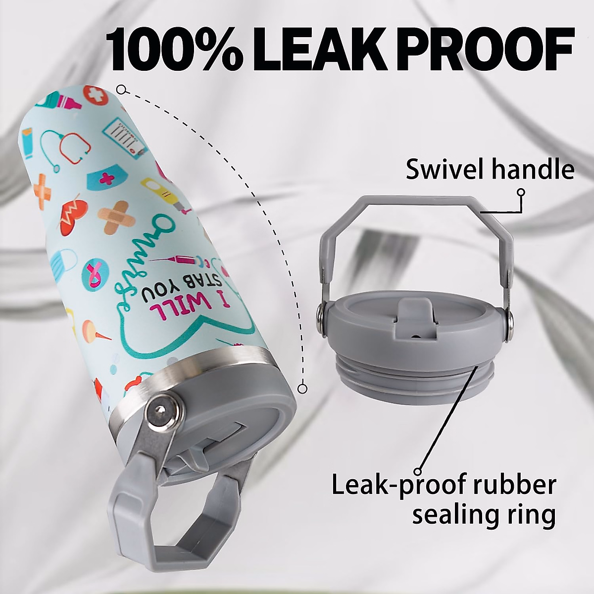 ZNYYZYBA Nurse Tumbler Nurse Gifts for Women - Nurse Appreciation Gifts Nurses Week Gifts for Female Male Nurse、 New Nurses、 RN、 LPN, 30oz Nurse Thermal Mug with Handle and Flip Straw