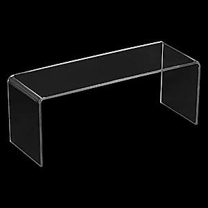 uxcell Shoes Display Stand Rack, 220x80x85mm Acrylic Storage Shelf Holder Clear