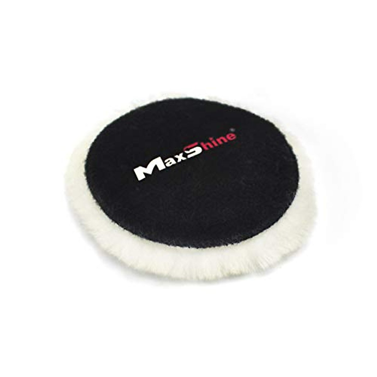 Maxshine 6” Wool Buffing Polishing Pad – Hook and Loop, Professional 100% Natural Wool Pad, Removing Scratches & Oxidation