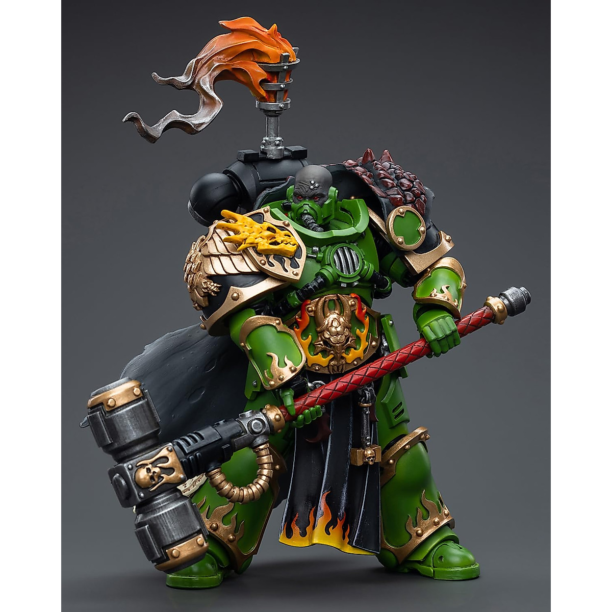 Pipigirl JoyToy 40K Space Marine Genuine License 1/18 Action Figure, Ultramarines Intercessors, 4.88 inch Models Space Marines Action Figures Kits (Salamanders Captain Adrax Agatone)