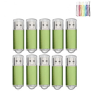 10PCS 2.0/3.0 USB Flash Drive Pen Drive Memory Stick Thumb Stick Pen Black (2.0/2GB, Green)
