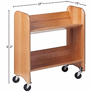 Catskill Craftsmen Bookmaster Rack with Tilted Shelves, Natural Birch