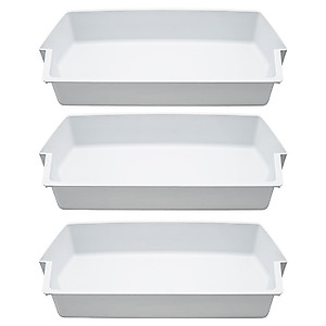 Siwdoy (Pack of 3) 2187172 Door Shelf Bin Compatible with Whirlpool Kenmore Amana Refrigerator Replaces WP2187172, 2187194K, AP3853103, PS328468, White