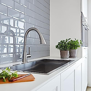 GROHE 32298DC3 Zedra Pull-Down Kitchen Faucet with sprayer Supersteel (Stainless Steel)