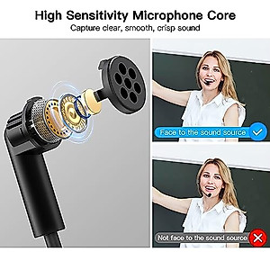 Bietrun Portable Voice Amplifier with Wired Microphone Headset and Waistband, Volume up to 100 dB, Rechargeable Personal Voice Amplifier for Teachers, Tour Guide, Coach, Presentation, Yoga, Fitness