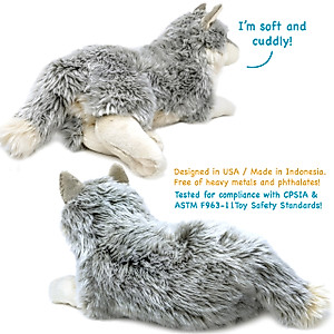 TigerHart Whitaker The Wolf - 14 Inch Stuffed Animal Plush Dog