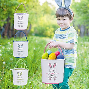 GosilenceWa Personalized Easter Basket for Girls Boys Kids with Name Large Custom Easter Baskets for Eggs Candy Gifts pink One Size