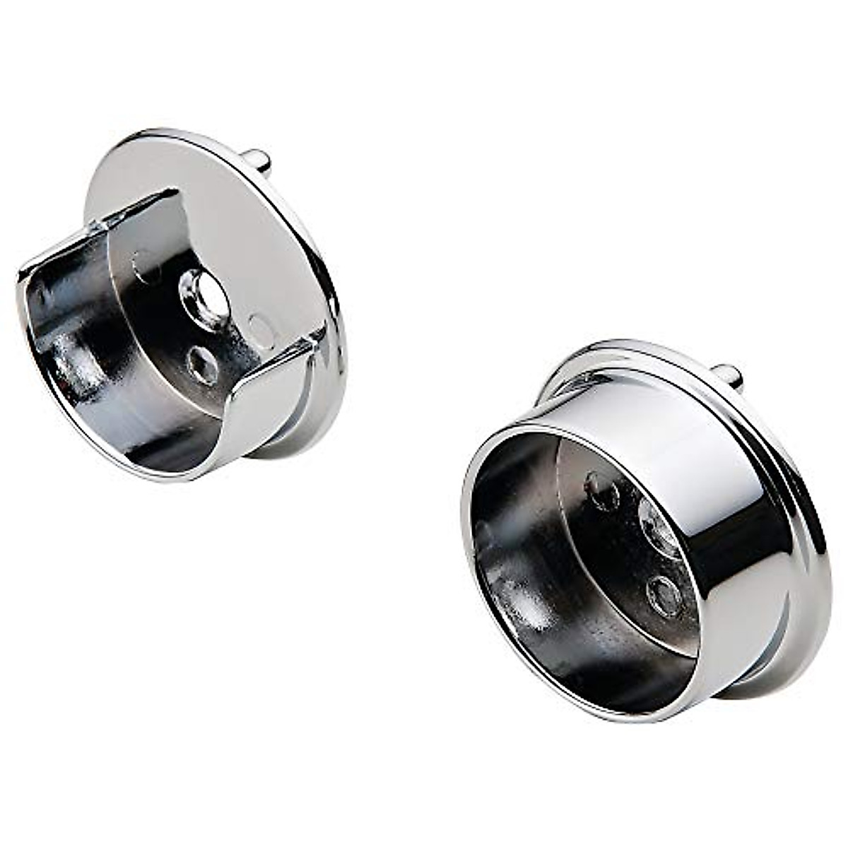 1 Pair for 1 5/16" Diameter Closet Rod Wardrobe Tube End Supports (Polished chrome)