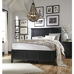Modus Furniture Solid Wood 2-Side Storage Bed, California King, Paragon - Black