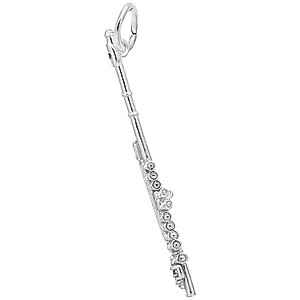 Rembrandt Charms Flute Charm, Sterling Silver