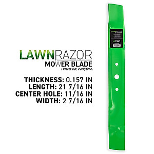 8TEN LawnRAZOR Mower Blade Set for John Deere Scotts L100 L105 L110 42 inch Deck GX20249 GY20567 GX20433 (Mulching)