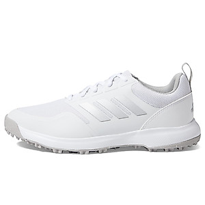 adidas Women's Tech Response Spikeless 3.0 Golf Shoes, Footwear White/Grey Two/Silver Metallic, 8.5