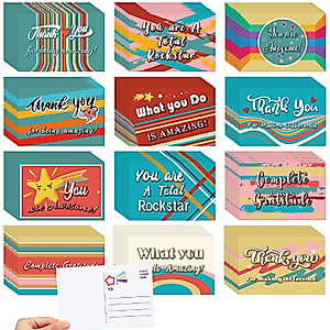 Kosiz 120 Pcs Thank You Cards 4 x 6 Inch Appreciation Postcards Assorted Greeting Cards Blank Note Cards, 12 Styles