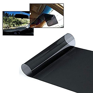 GreceYou Self Adhesive 5% Solar Film for Car WindscreenTinted in Black Clear Solar Film Anti-UV Sun Shade, DIY Car Front Windshield Protect Shade Sticker, 20cmx150cm