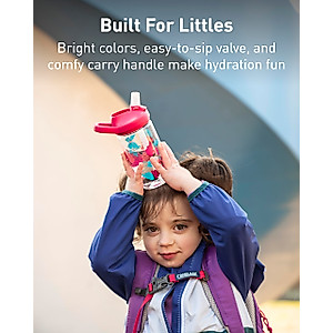 CamelBak eddy+ 14oz Kids Water Bottle with Tritan Renew – Straw Top, Leak-Proof When Closed, True Blue