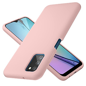 NUIMADL Galaxy A03S Case 6.5 inch, Soft Liquid Silicone Protective and Anti-Scratch Microfiber Lining Shockproof Compatible with A03S Cover (Pink)