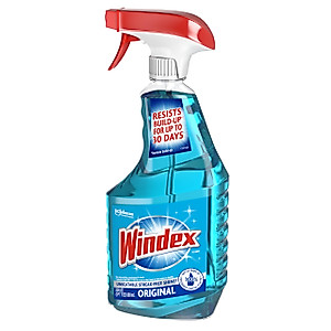 Windex Glass and Window Cleaner Spray Bottle, Original Blue, 23 fl oz
