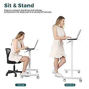 SMUG Standing small-106-WHITE Laptop Desk, 19''x26'', White
