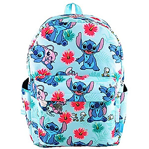 Wondapop Disney Lilo & Stitch 17 Inch Deluxe Backpack with Laptop Compartment (Aqua)