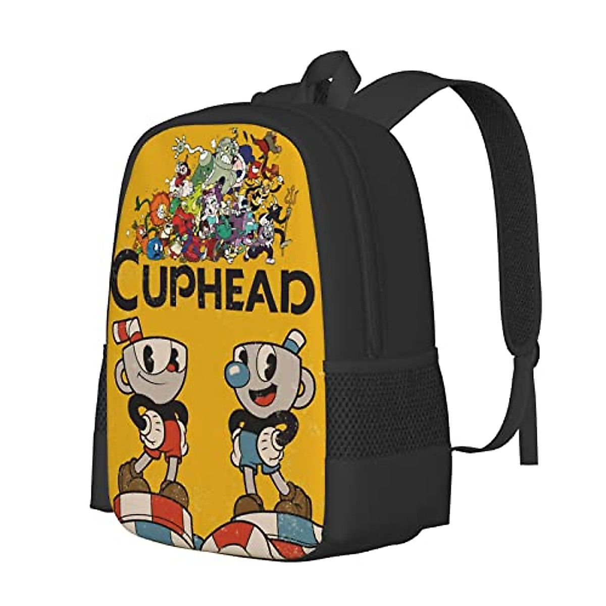 Woodyotime Cuphead & Mugman Show Teen/Adult School Bag Lightweight Backpack Laptop Rucksack Students College For Men Women Large Space
