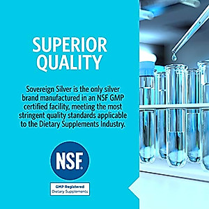 Sovereign Silver Bio-Active Silver Hydrosol for Immune Support - Colloidal Silver Liquid - 10 ppm, 4oz (118mL) - Dropper