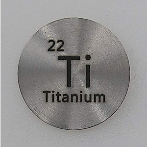 Titanium (Ti) 24.26mm Metal Disc 99.7% Pure for Collection or Experiments