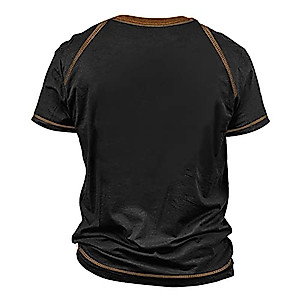 Men's Vintage Casual Short Sleeve Henley Shirt Raglan Fit Generic, Cafe Tacuba Shirt Simple T Shirts for Men 100 Cotton Shirts Basic Long Sleeve Men's Long Sleeve Tummy Compression
