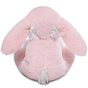 Nleio Bunny Stuffed Animal, 8.5" Plush Bunny Rabbit Stuffed Animals with Floppy Ears, Cuddly Soft Plush Toys Huggable & Washable, Easter Birthday Gift for Babies Toddlers Kids Boys Girls (Pink)