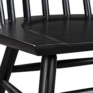 POLY & BARK Talia Dining Chair, Ash Wood, Black