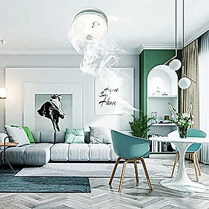 4 Pack Smoke Detector Fire Alarms 9V Battery Operated Photoelectric Sensor Smoke Alarms Easy to Install with Light Sound Warning, Test Button,9V Battery Included Fire Safety for Home Hotel(912-4)