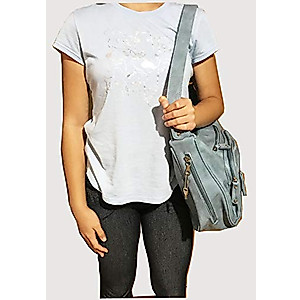 Zzfab Fashion Locking Concealed Carry Big Hobo Bag CCW Cross Body Bag with Credit Card Slots Brown