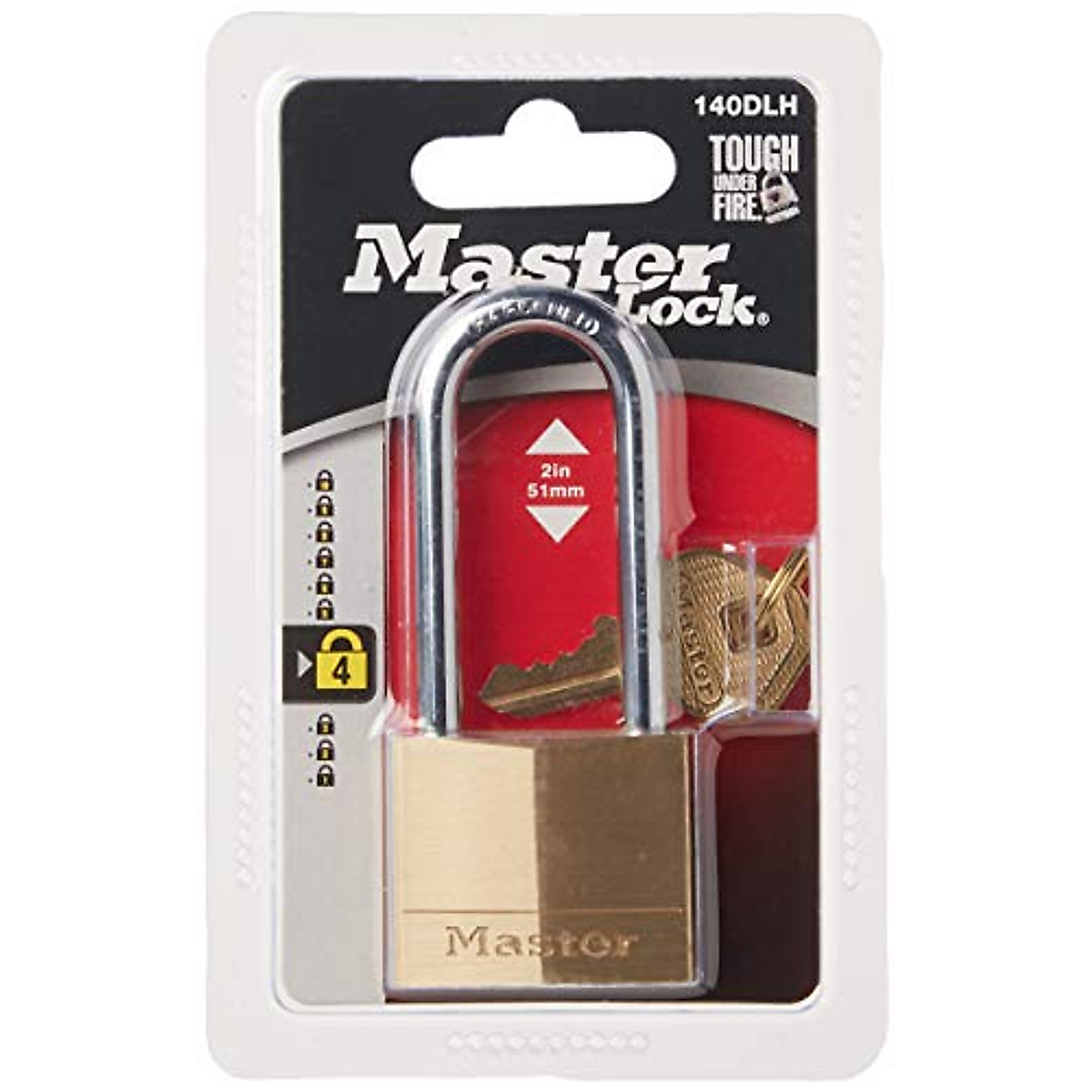 Master Lock 140DLH Padlock, 1 Pack, Bronze/Silver