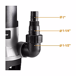 MERRCO Sump Pump, 1HP 3302GPH 750W Sumbersible Water Pump with Float Switch and Long 16ft Cable for Pool draining, Tub, Garden, Irrigation