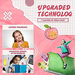 HORIECHALY Scratch and Sniff Bookmarks,35 PCS Scented Bookmarks,Fruit Theme,7 Fruit Scents,Cute Page Markers for Teachers, Students, Kids &Teen, Book Lovers, Printing on 2 Sides,35 Different Styles.