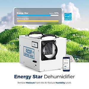 ALORAIR Crawl Space Dehumidifiers, 120 PPD Energy Star Wi-Fi APP Controls Crawlspace Dehumidifiers, Auto Defrost Basement Commercial Dehumidifiers