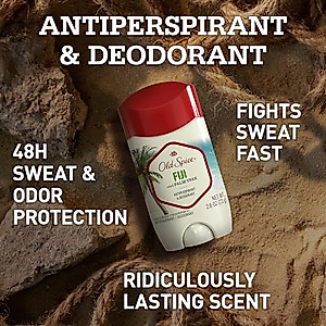 Old Spice Men's Antiperspirant & Deodorant, 24/7 Lasting Freshness, Advanced Sweat & Odor Protection, Invisible Solid, Fiji with Palm Tree Scent, 3.4 oz (Pack of 3)