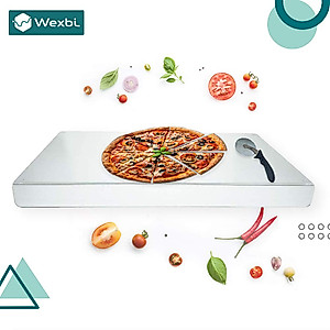 Acrylic Cutting Board for Kitchen with Lip, Non Slip cutting board (Clear Acrylic) by Wexbi, 18 x 16 inch