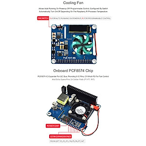 Waveshare PoE HAT (B) Power Over Ethernet HAT Supports Raspberry Pi 3B+ and 4B, 802.3af PoE Network