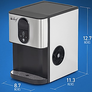 Deco Chef Self Dispensing Nugget Ice Maker Countertop, 46LB Per Day Automatic Chewable Ice, 1.8LB Per Hour