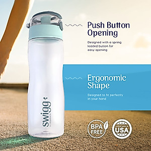 1 BPA Free Sports Water Bottles for School Gym Bicycle Car - Leak Proof Sports Waterbottles - See Through Reusable Clear Water Bottle botella de agua Made of Tritan Plastic Refillable 24oz