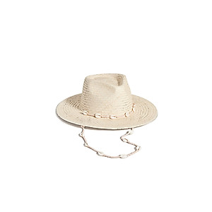 Lack of Color Women's Seashells Fedora, Natural, Tan, S