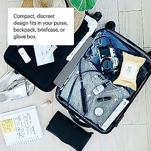 Brondell GoSpa Advanced Portable Bidet for Travel–Pop-Up Nozzle System –High-QualityCompact Bidet with Discreet Travel Bag for Convenient Storage–500mL, Gray