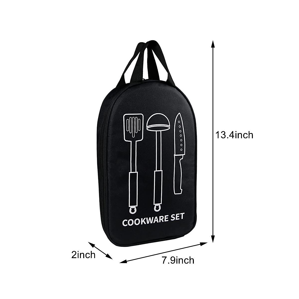 Eardion Folding Knife Bag, More Than 20 Knife Bags and Knife Sets for Kitchen Tools, Hidden Back Pocket, Waterproof Fabric, Knife Storage Bag for Chefs and Cooking Students (Black)