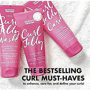Umberto Giannini Curl Jelly Shampoo & Conditioner - Jelly Wash & Jelly Care - Vegan, Cruelty Free, & Sulfate Free for Curly or Wavy Hair - No Frizz
