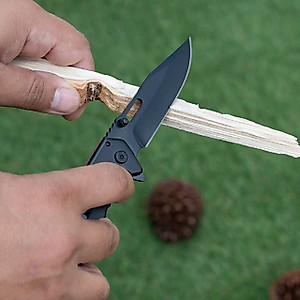 Personalized Pocket Knife - Engraved Pocket Knife with Walnut Wood Handle - 36 Icons, 13 Stylish Font, Custom Gifts for Men